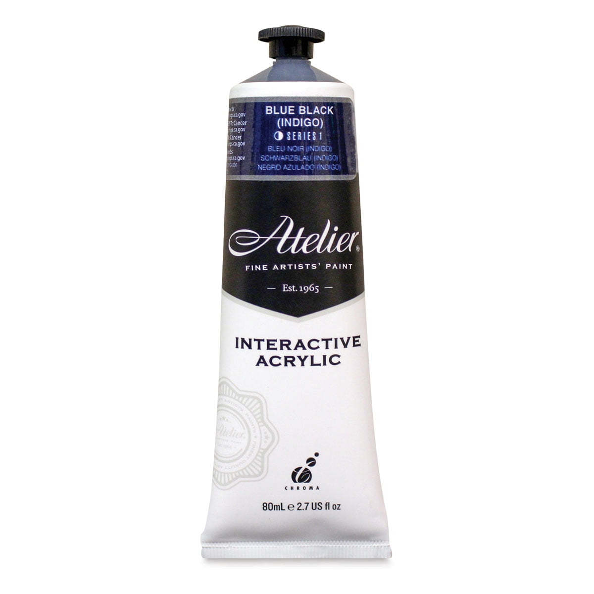 Chroma Atelier Interactive Artists' Acrylics - Blue Black (Indigo), 80 ...