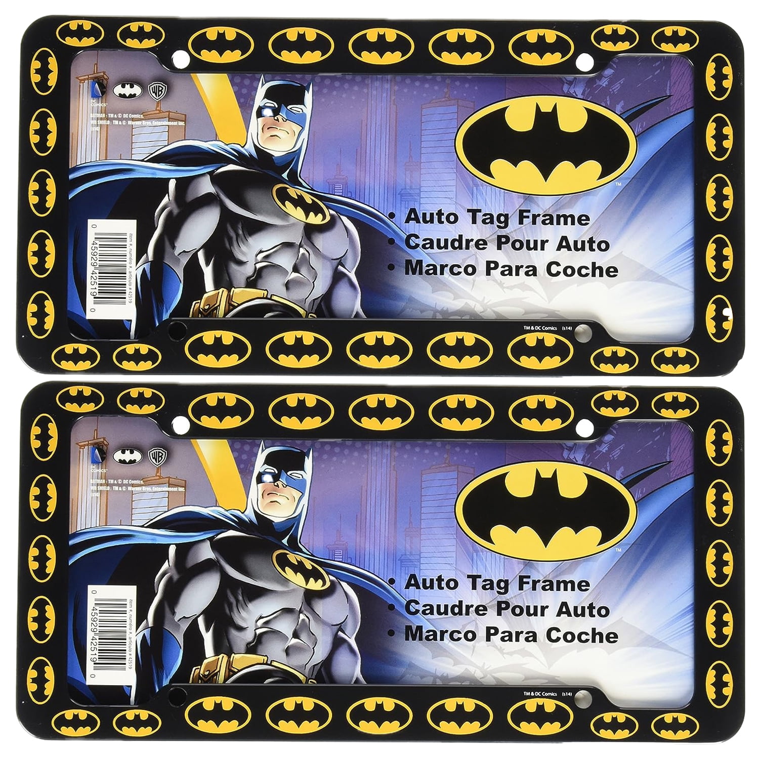 Chroma Batman License Plate Frame Protector, Plastic, 6 x 12 Inches ...
