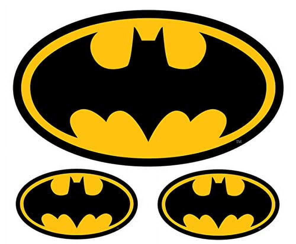 DC Comics Batman Logo Automotive Decal Decorations, 3-Pack Car Emblem ...