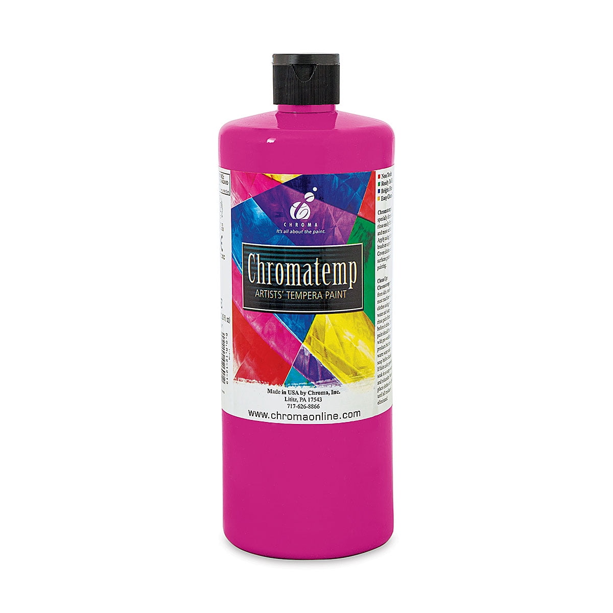 Chroma Chromatemp Artists' Tempera Paint - Magenta, Quart - Walmart.com