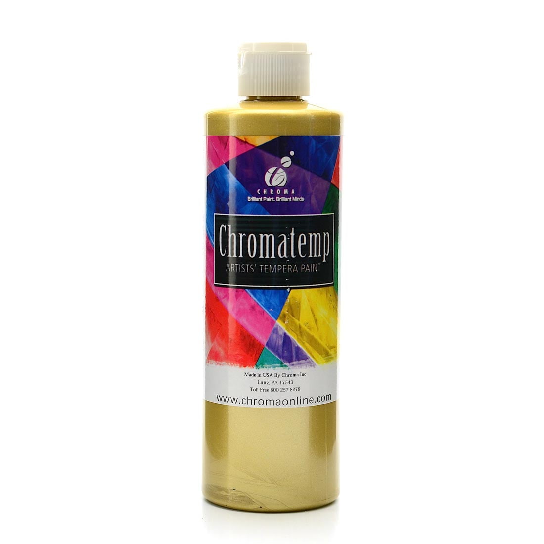 Chroma Chromatemp Artists' Tempera Paint - Pearlescent Gold, Pint ...