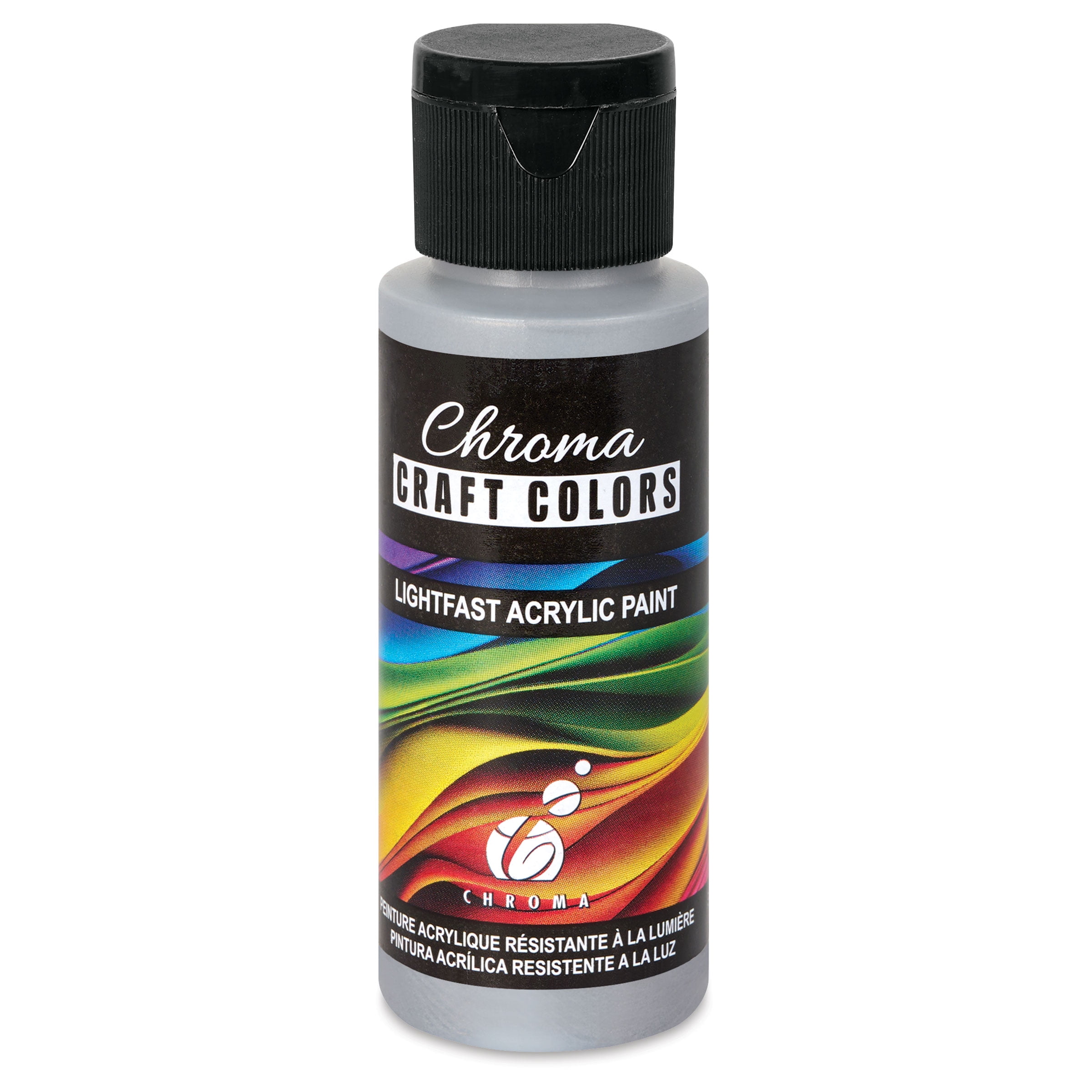Chroma Craft Colors Acrylic Paint - Metallic Silver Moon Dust, 2 oz ...