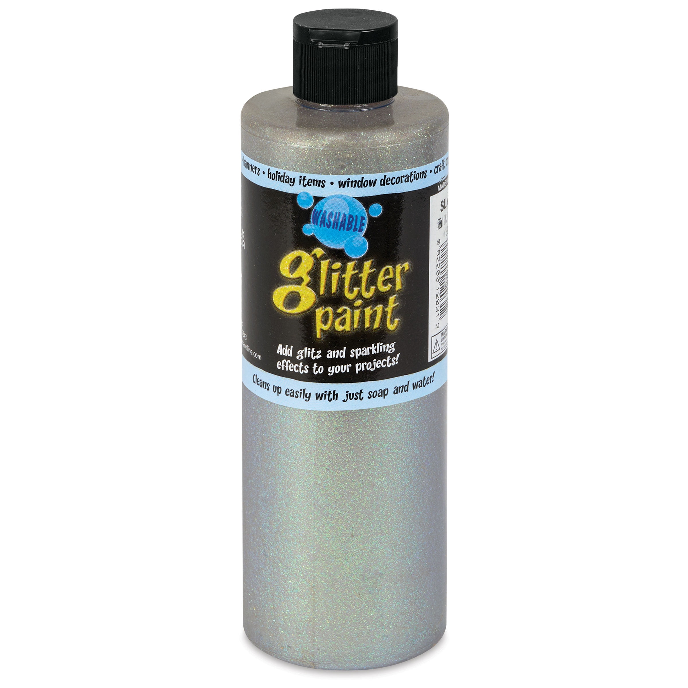 Chroma Glitter Tempera Paint - Silver Glitter, 16 oz - Walmart.com