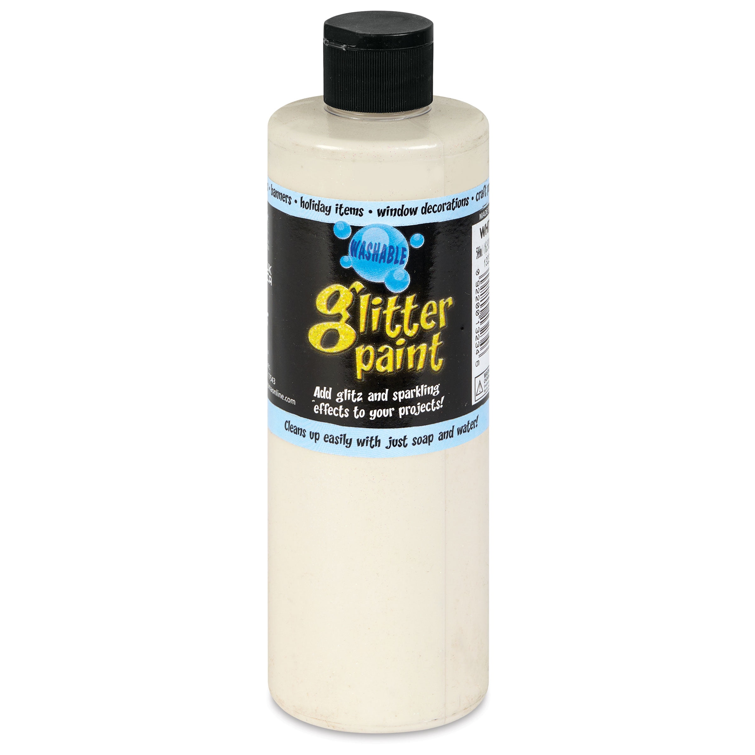 Chroma Glitter Tempera Paint - White Glitter, 16 oz - Walmart.com