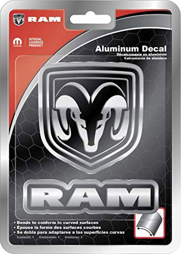 Chroma Graphics 041703 Ram Logo Shield & Text Aluminum Decal - Walmart.com