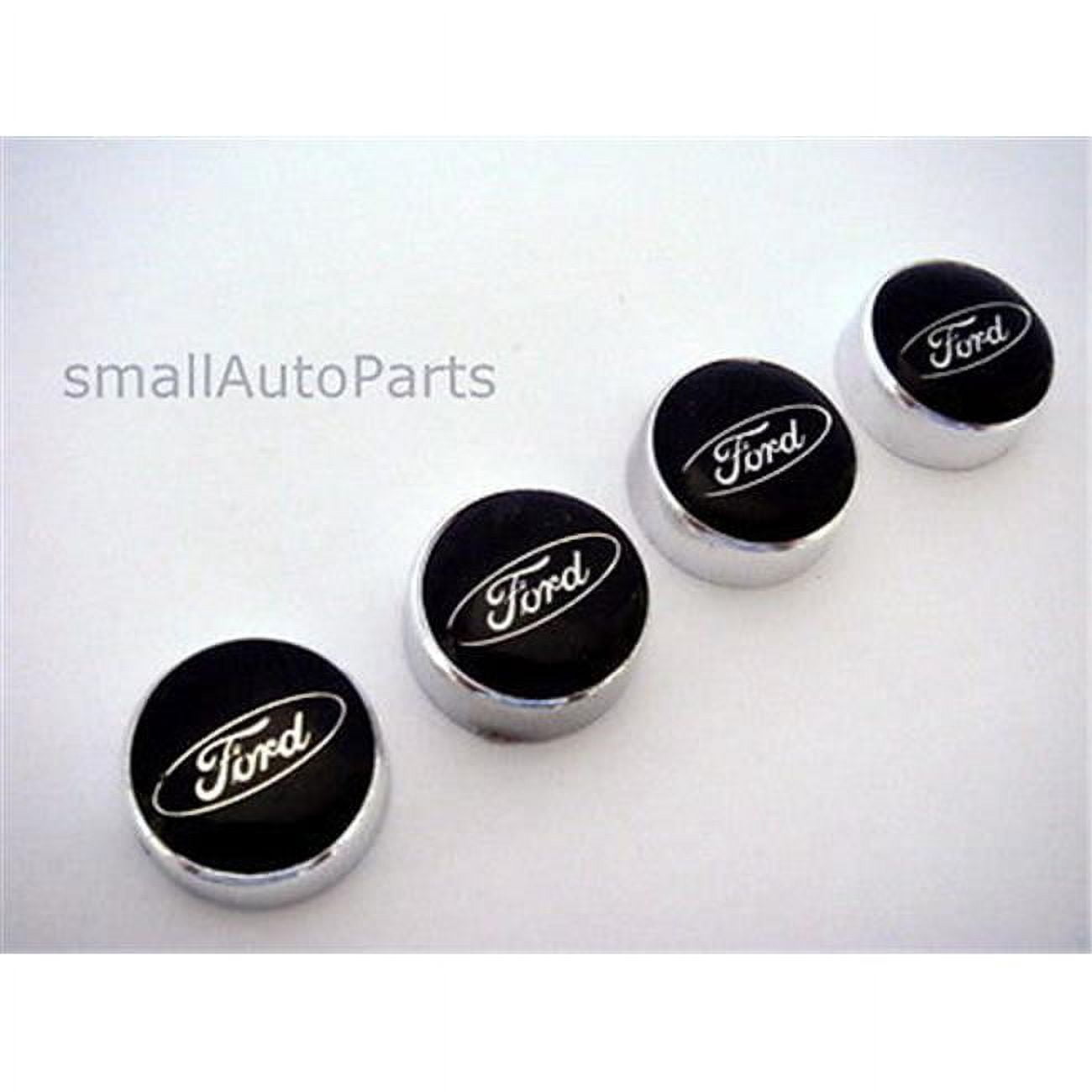 Chroma-Graphics Ford Black Logo Chrome Abs License Plate Frame Screw ...