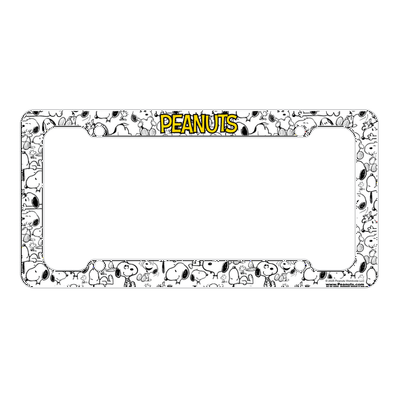 Peanuts Cartoon License Plate Frame (ABS) - Walmart.com