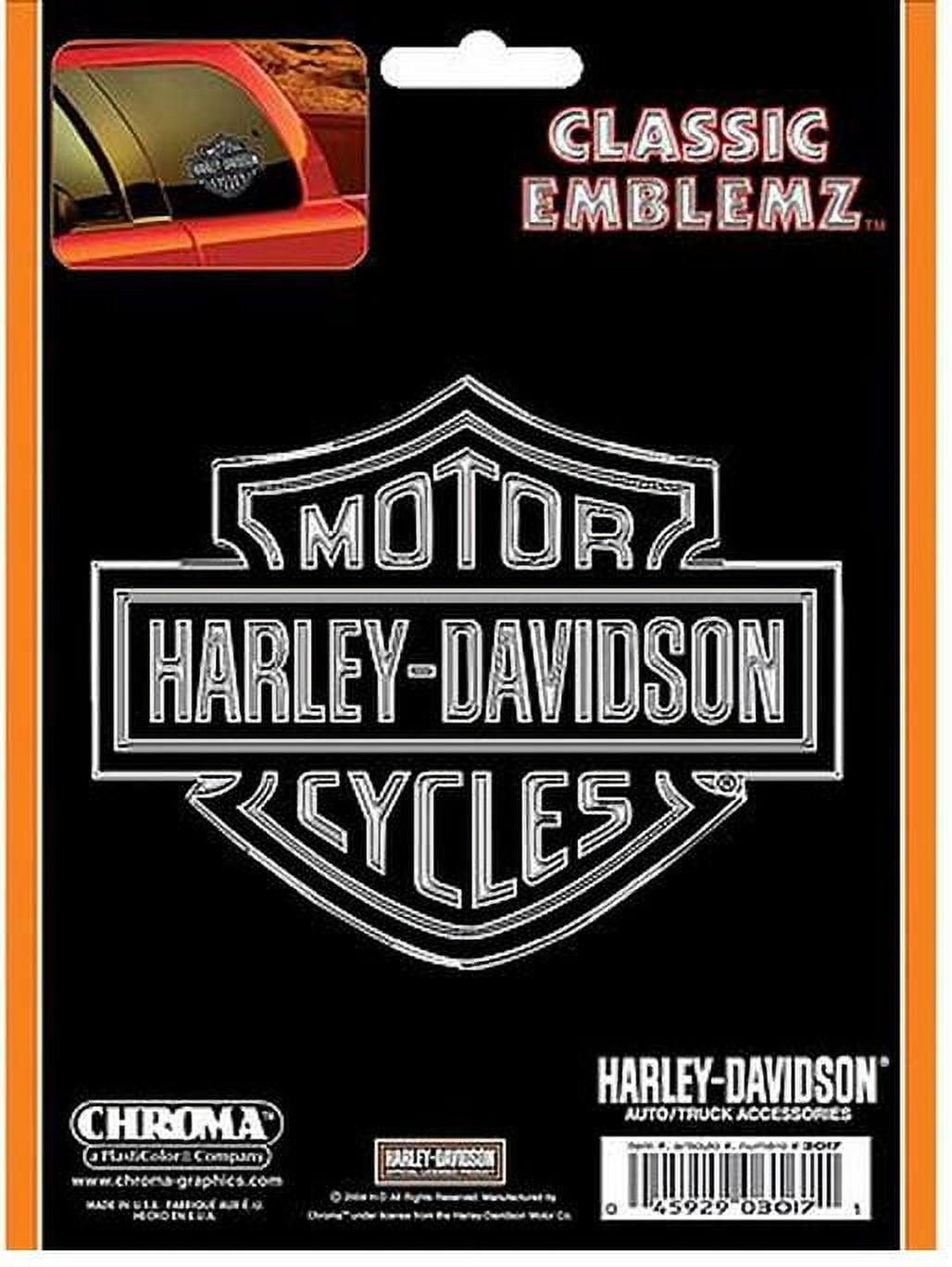 Chroma Harley-Davidson Embossed Vinyl Decal Automotive Decals ...