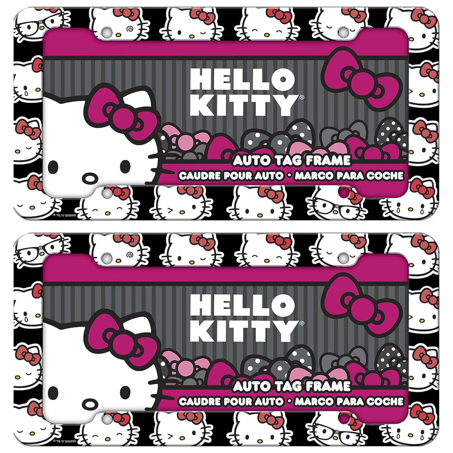 Chroma Hello Kitty License Plate Frames: Plastic Car License Plate ...