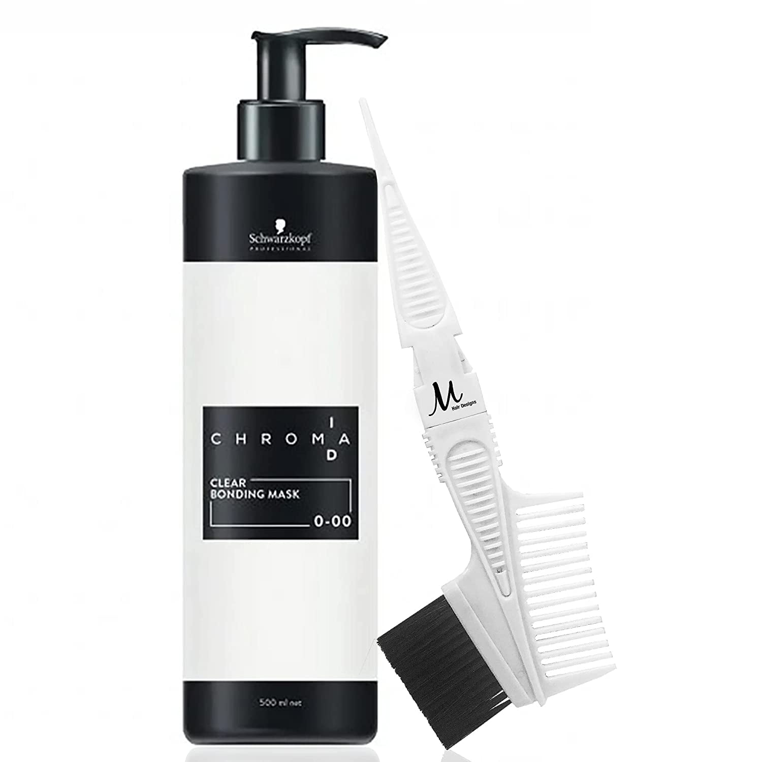 Chroma ID Bonding Color Mask 0-00 Clear 16.9oz and M Hair Designs Tint ...