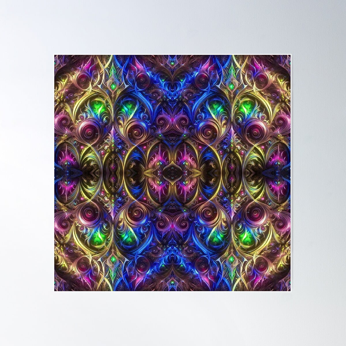 Chroma Kingdom Poster Wall Art, Modern Wall Decor For Living Room Bedroom, 24x24 UNFRAMED ...