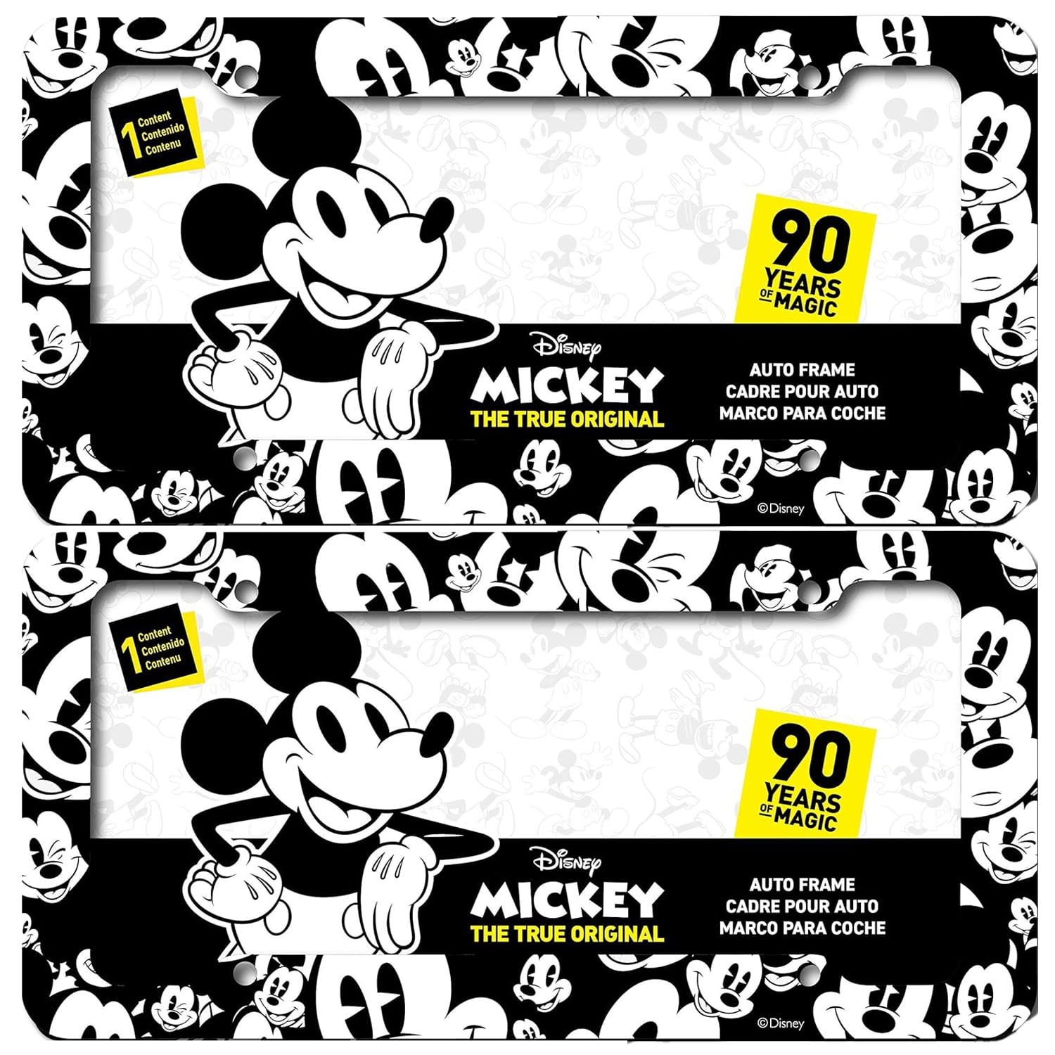 Chroma Mickey Mouse Head License Plate Frames: Plastic Car License ...