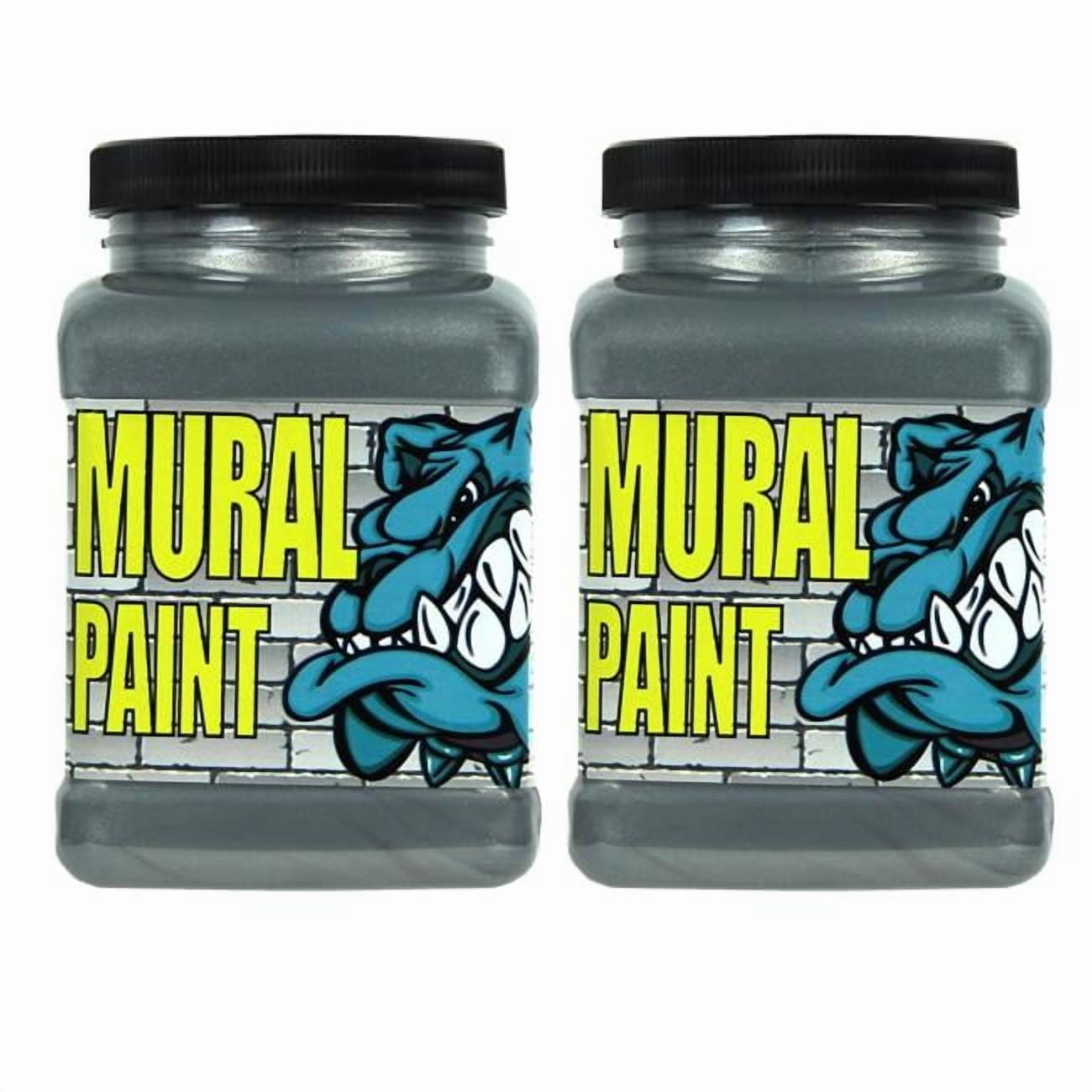 Chroma CRM2459-2 Mural Paint Pint, Rock Star Silver Metallic - Pack of ...
