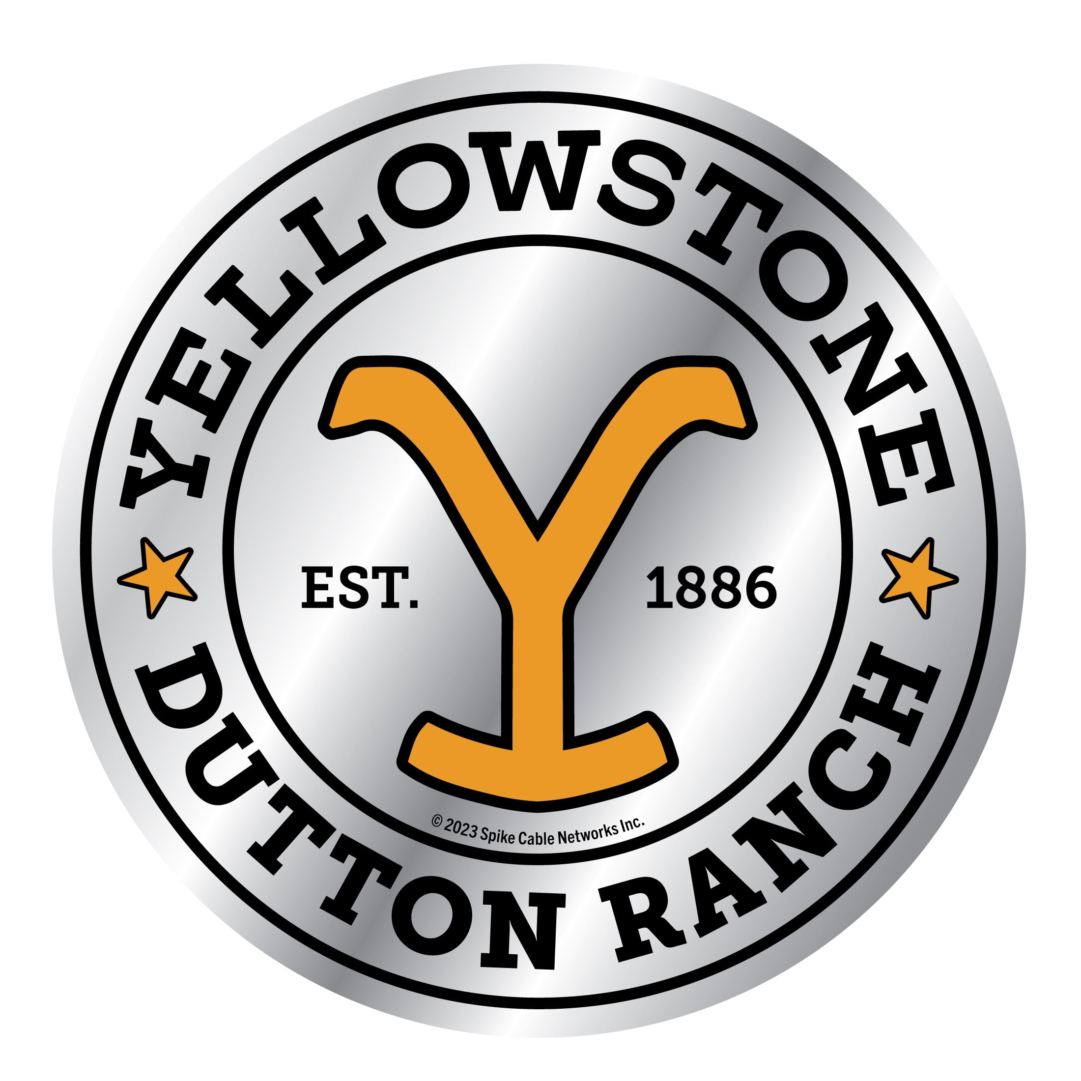 Chroma Yellowstone Branding Iron Chrome Vinyl Car Sticker Decal, 4.75 ...