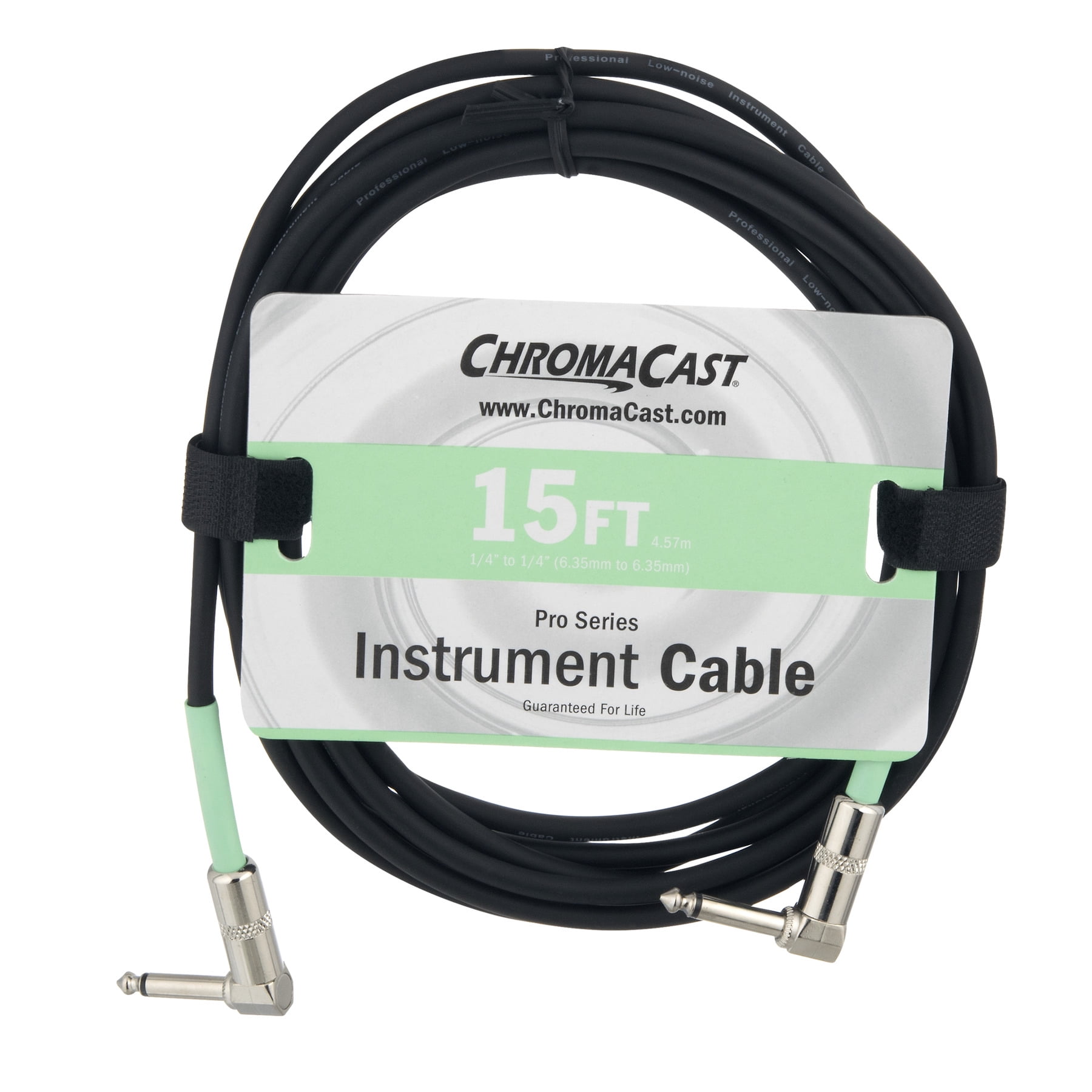 ChromaCast 15-Foot Pro Series Instrument Cable with Angle - Angle Ends ...