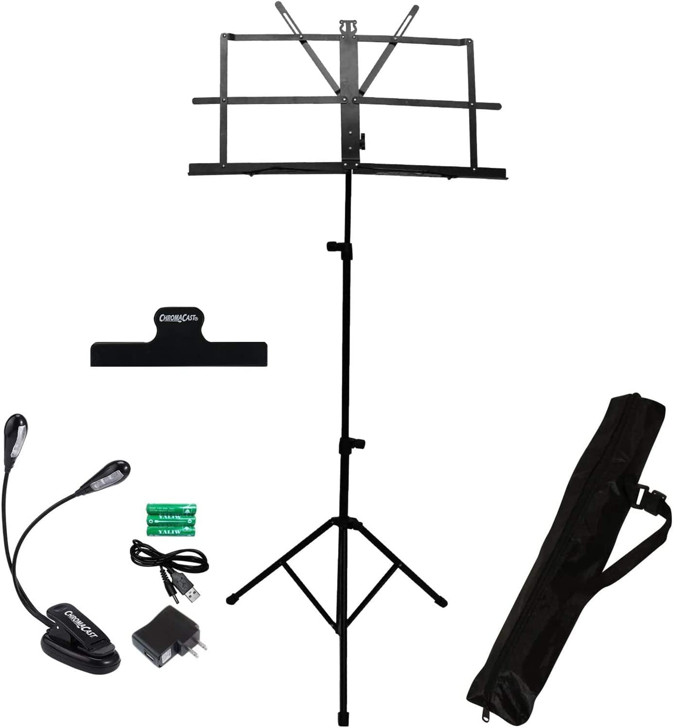 ChromaCast Folding Metal Music Stand Performance Pack (CC-MSTAND-KIT-1 ...