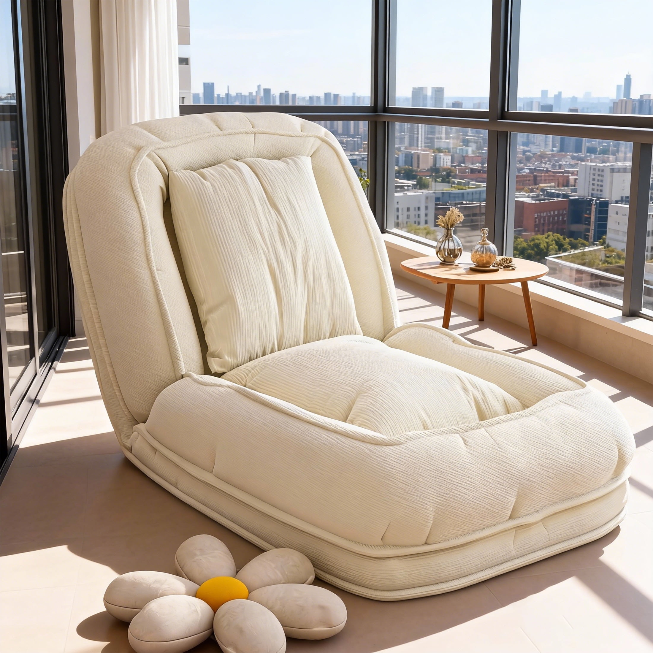 ChromaCore Foldable Lazy Sofa Bed with 5 Adjustable Position and ...