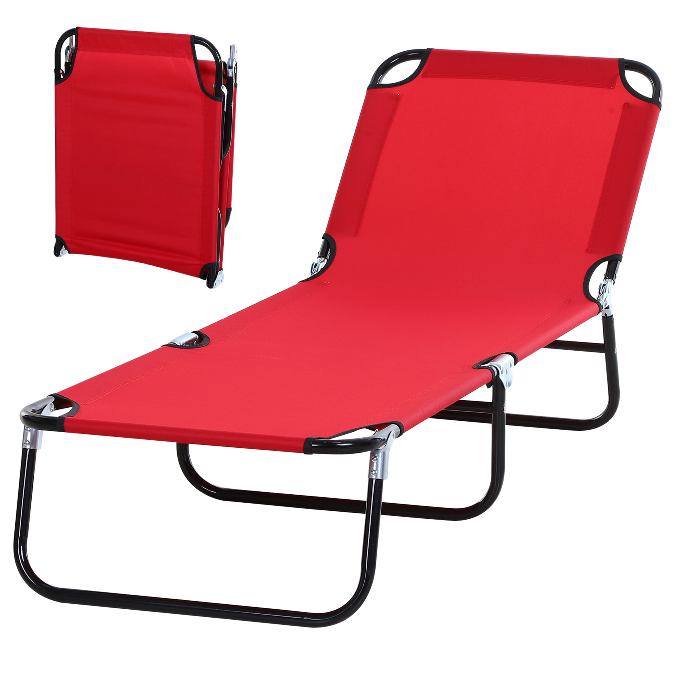 ChromaCore Folding Chaise Lounge Pool Chairs,Outdoor Sun Tanning Chairs ...