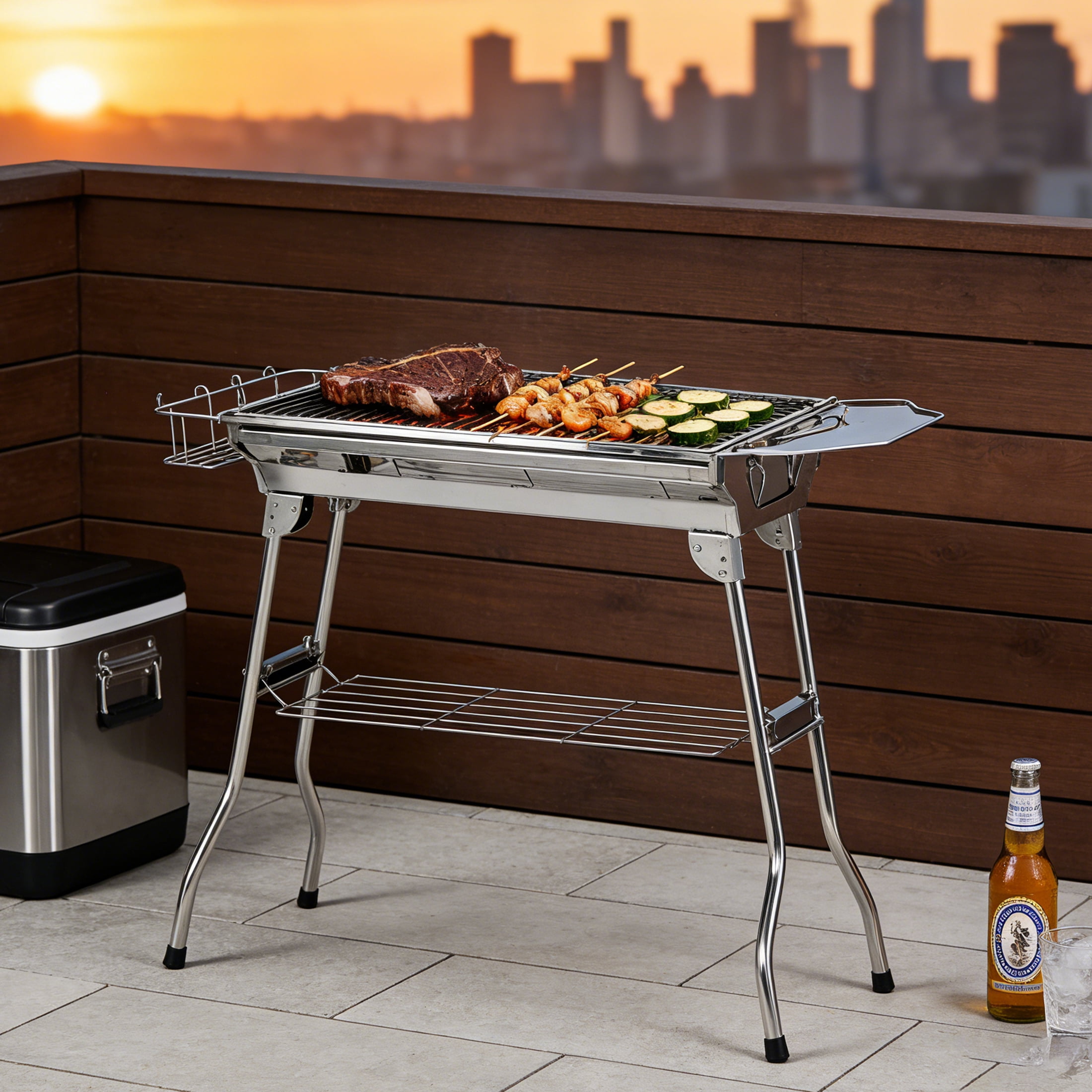 ChromaCore Folding Charcoal BBQ Grill,Portable Charcoal Barbecue Grill ...