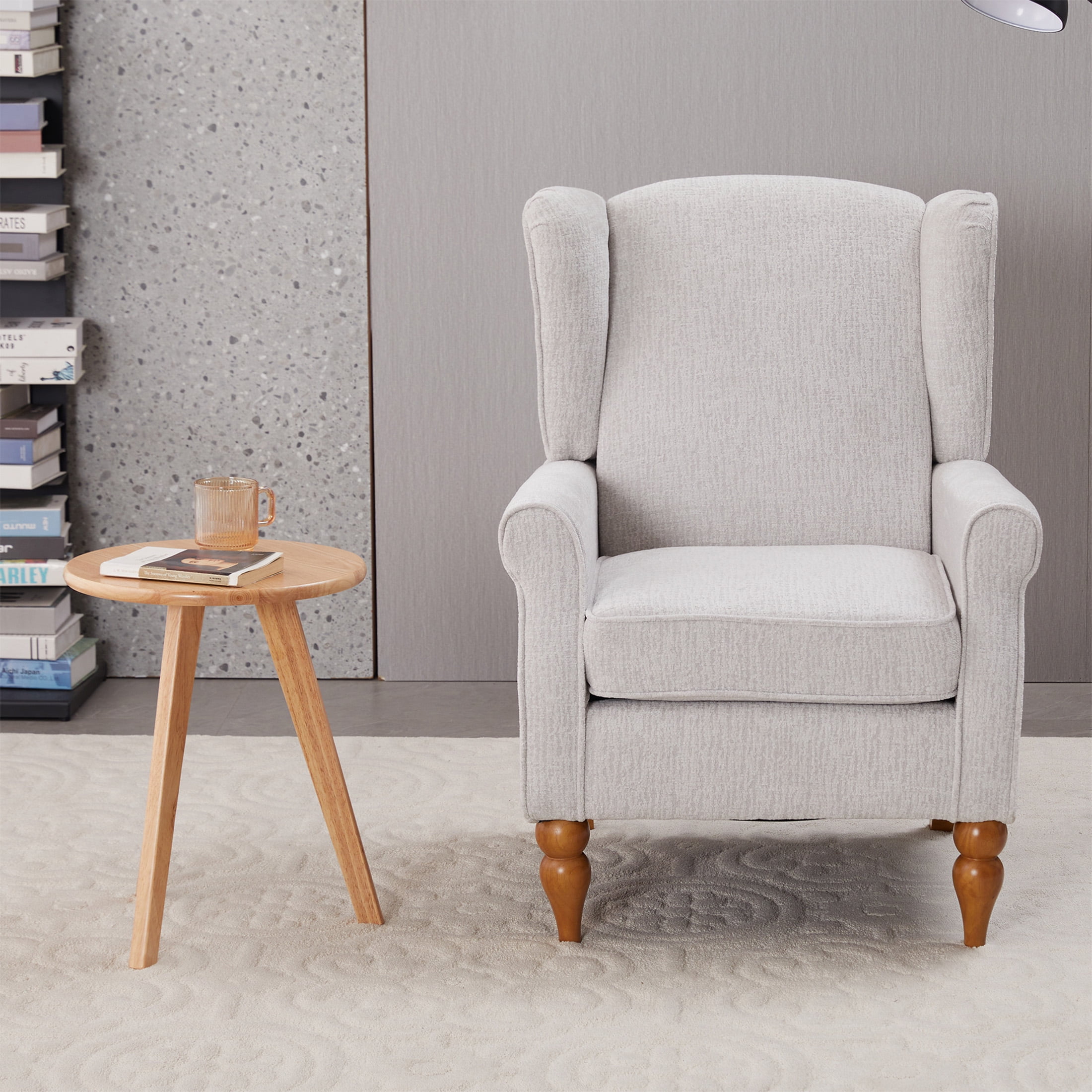 ChromaCore Mid-Century Modern Accent Chair with Side Table,Upholstered ...