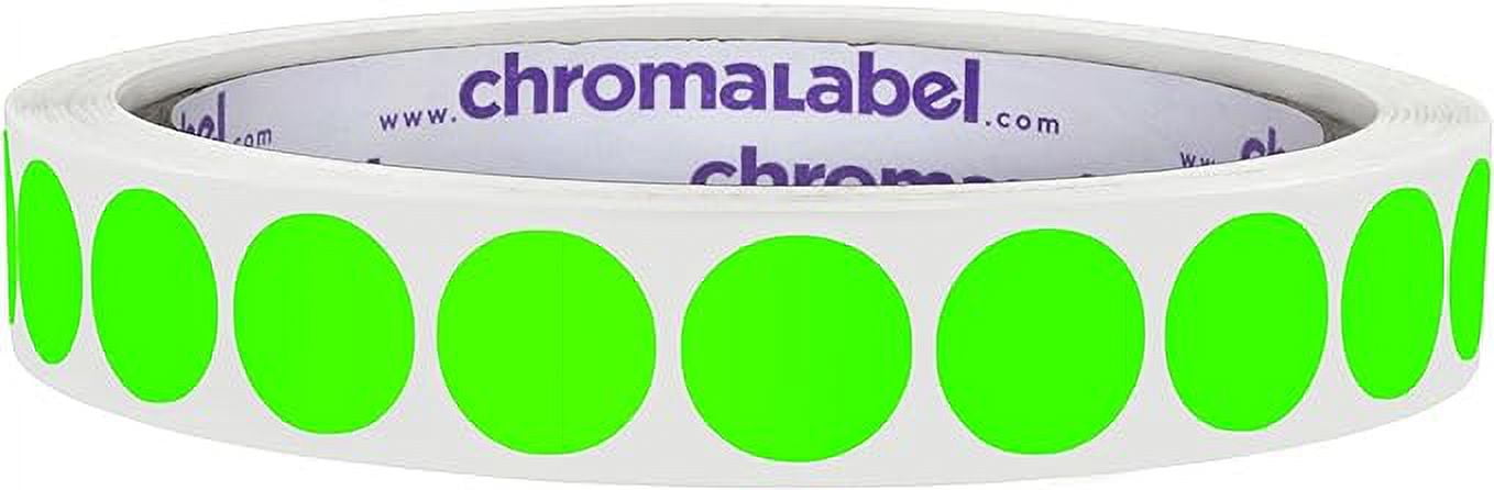 ChromaLabel 0.50 Inch Round Label Permanent Color Code Dot Stickers ...