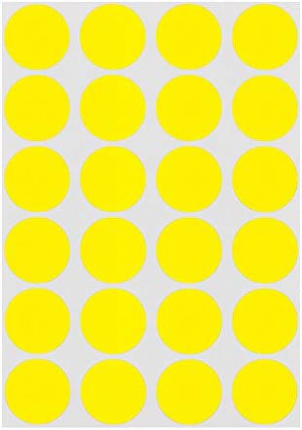 ChromaLabel 0.75 Inch Round Label Permanent Color Code Dot Stickers ...