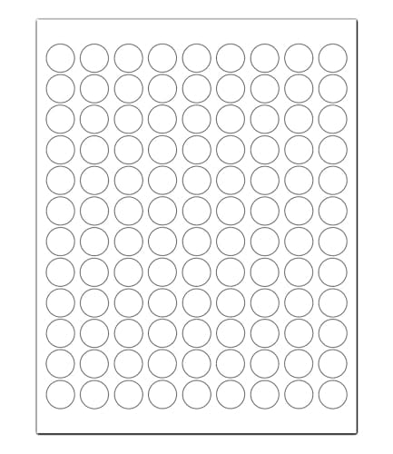 ChromaLabel 0.75 Inch Round Printable Labels for Laser and Inkjet ...