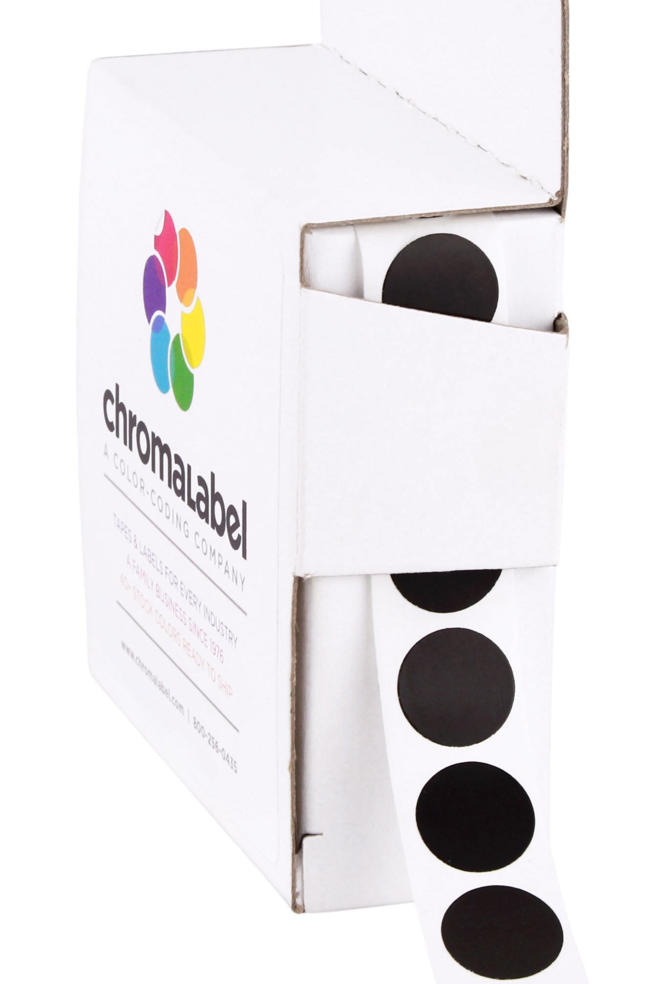 ChromaLabel 1/2 Inch Round Colored Stickers, Permanent Sticky Dots ...