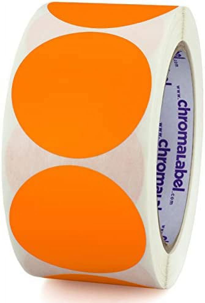 ChromaLabel 2 Inch Round Permanent Color-Code Dot Stickers, 500 per ...