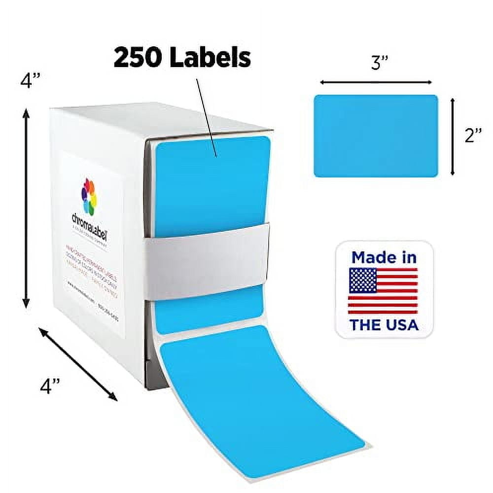 ChromaLabel 2 x 3 inch Standard Color Code Labels, 6 Assorted Colors ...