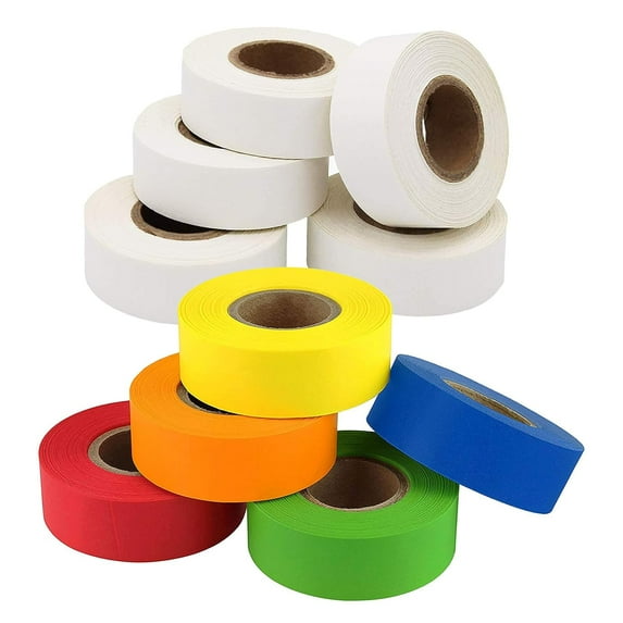 ChromaLabel 3/4 Inch Color Code Labeling Tape Value Packs, White and ...