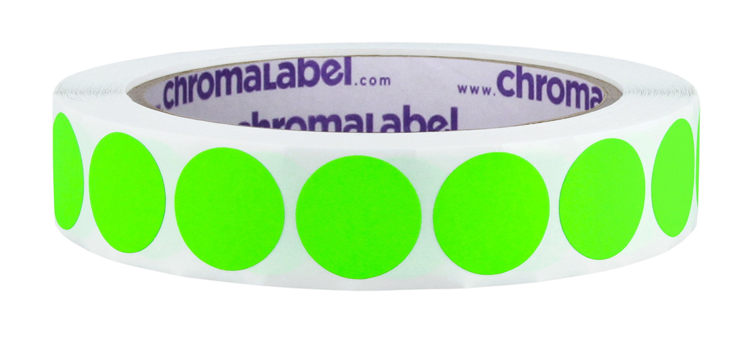 ChromaLabel 3/4 Inch Round Colored Stickers, High Visibility Removable ...