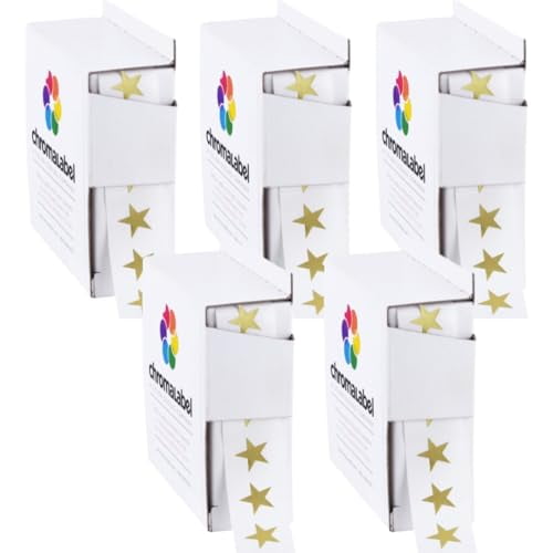 ChromaLabel 3/8 Inch Star Stickers, Gold Star Stickers Small, Metallic ...