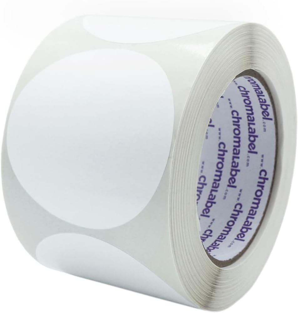 ChromaLabel 3 Inch Round Colored Stickers, Removable Sticky Dots Color ...