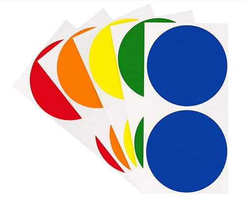 ChromaLabel 3 Inch Round Label Removable Color Code Dot Stickers, High ...