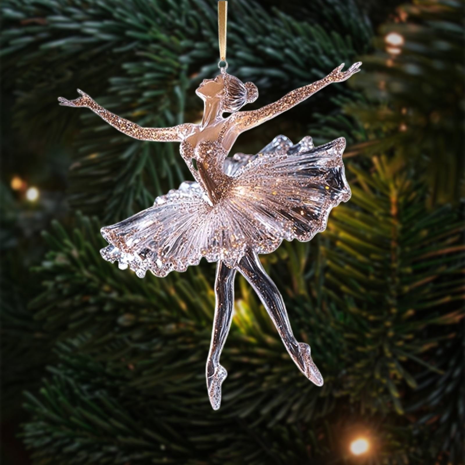 ChromaMuse 1Pc Acrylic Sparkling Ballerina Hanging Ornament,Elegant ...