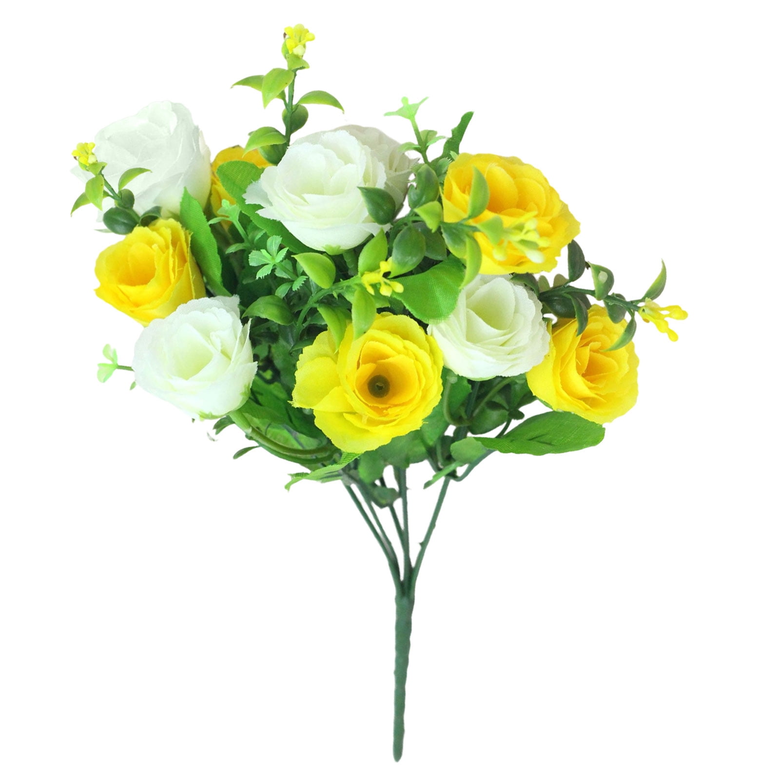 ChromaMuse Artificial Rose Bouquet with Stems,Assorted Colors Silk Rose ...