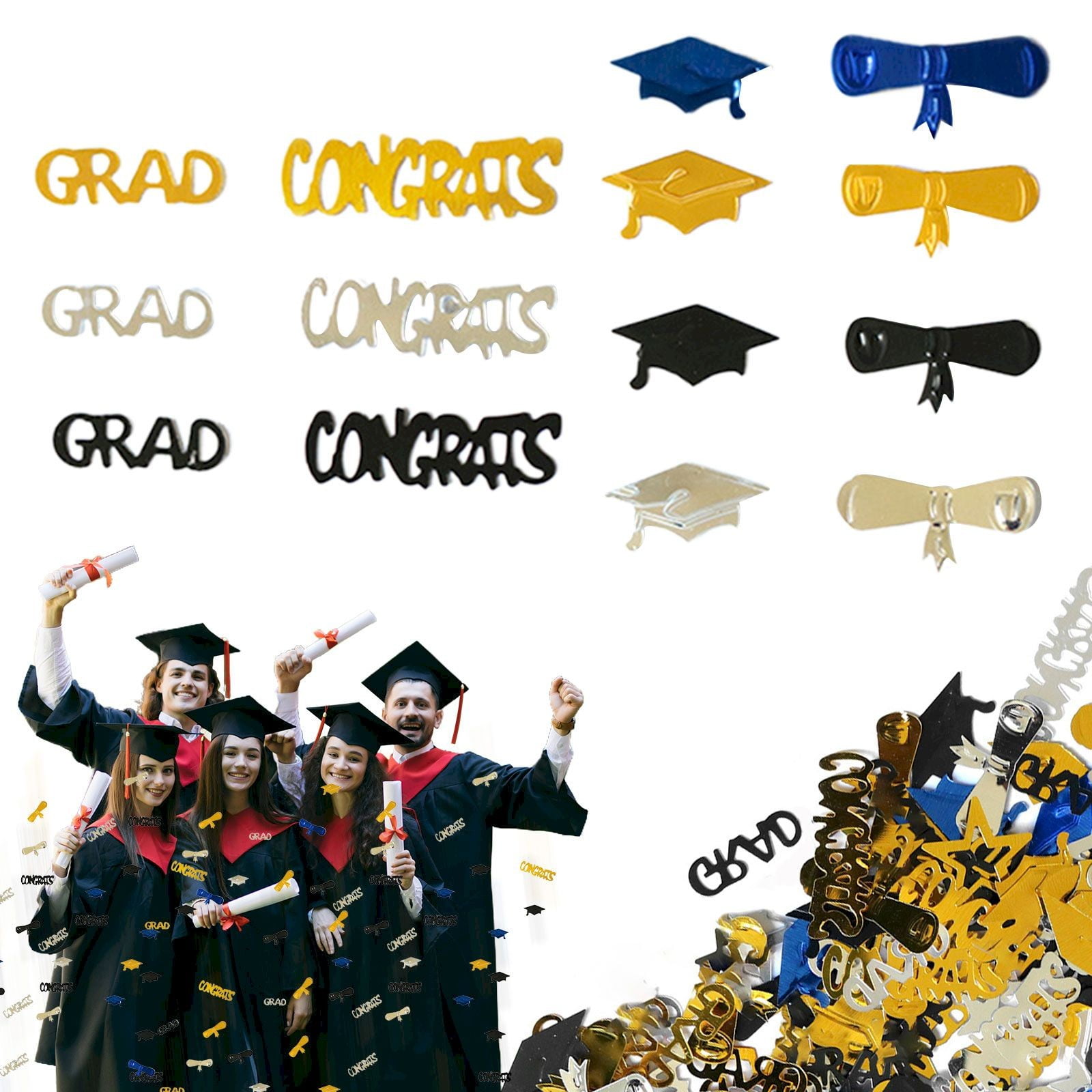 ChromaMuse Graduation Decorations 2025 Blue 1 Set Of Graduation ...