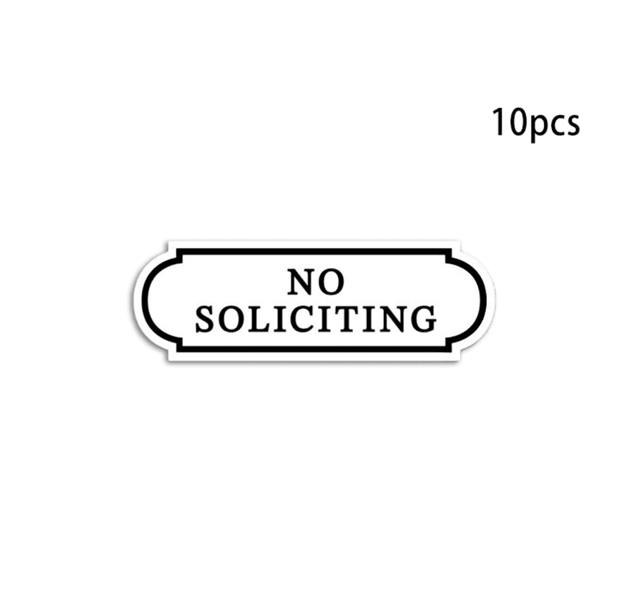 ChromaMuse No Soliciting Label Pvc Sticker Home Door Doorbell Sticker ...