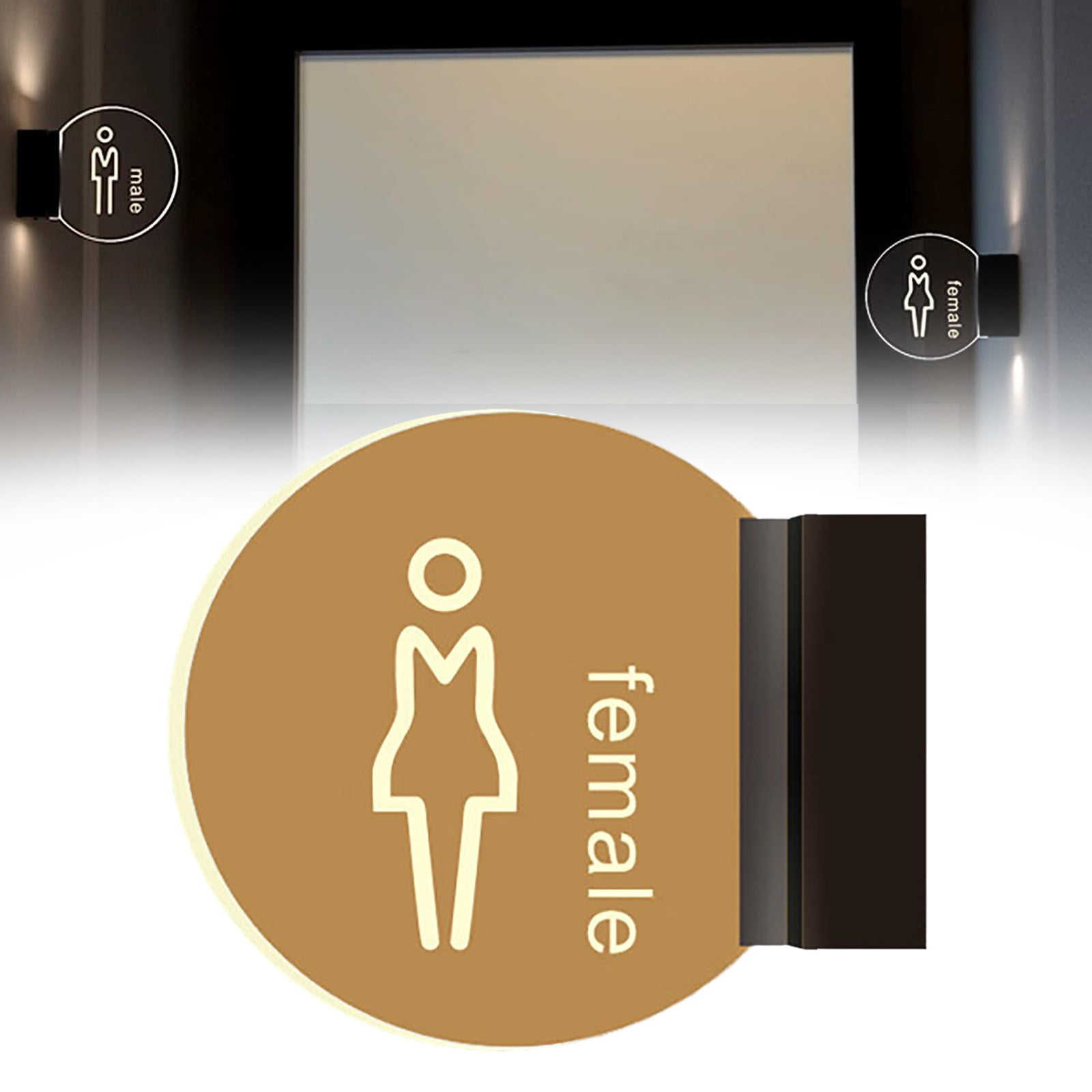 ChromaMuse Restroom Signs Men Women Restroom Sign Wall Mounted Led ...