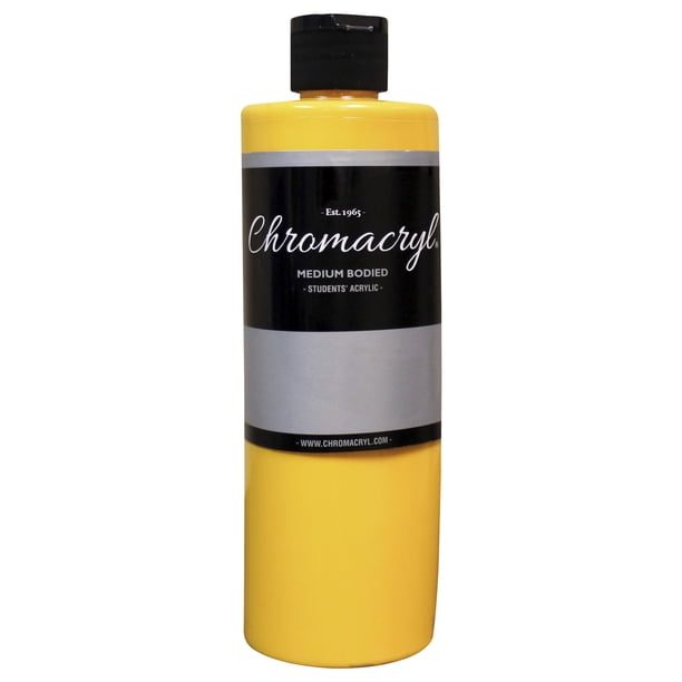 Chromacryl Premium Students Acrylic Paint, Pint, Warm Yellow - Walmart.com