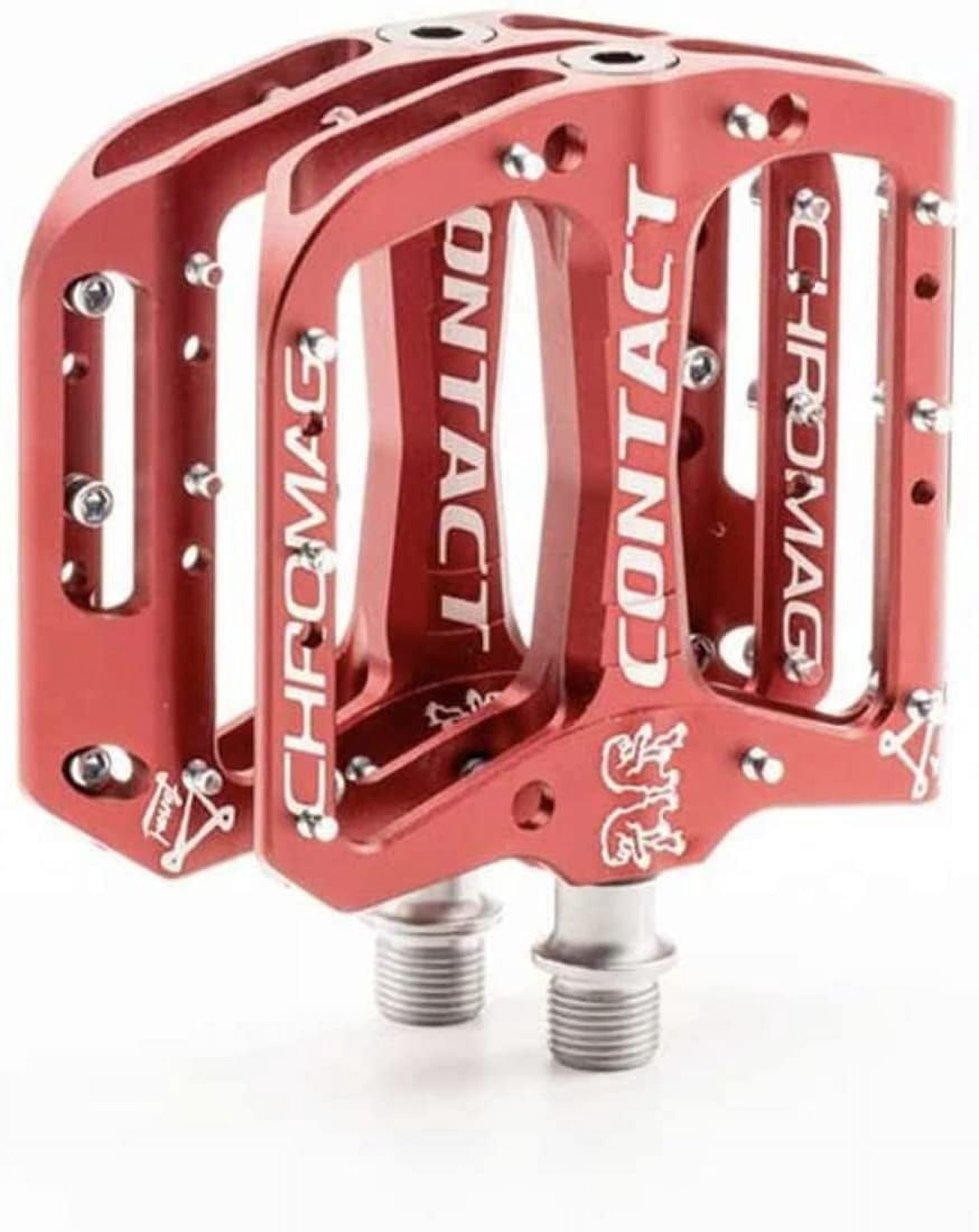 Chromag Contact Pedals - Platform, Aluminum, 9/16", Red - Walmart.com