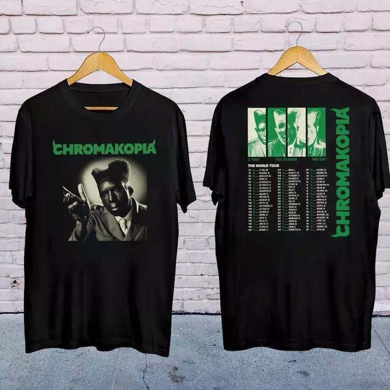Chromakopia Graphic Music Event Double Sided T-Shirt 2025 Retro Vibes ...