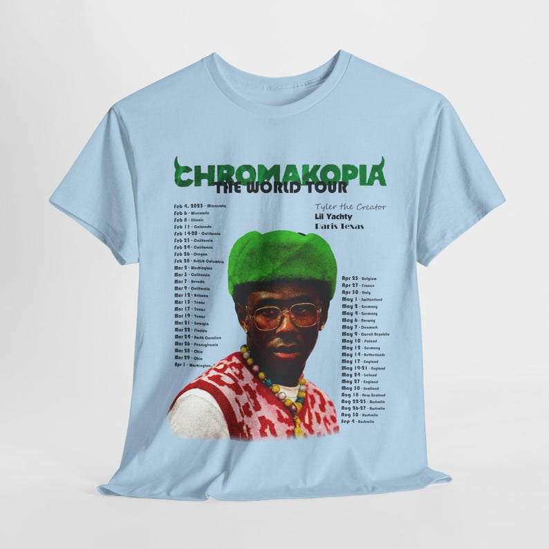 Chromakopia Tour 2025 Tshirt Tyler the Creator Hip Hop Graphic Tee Gift ...