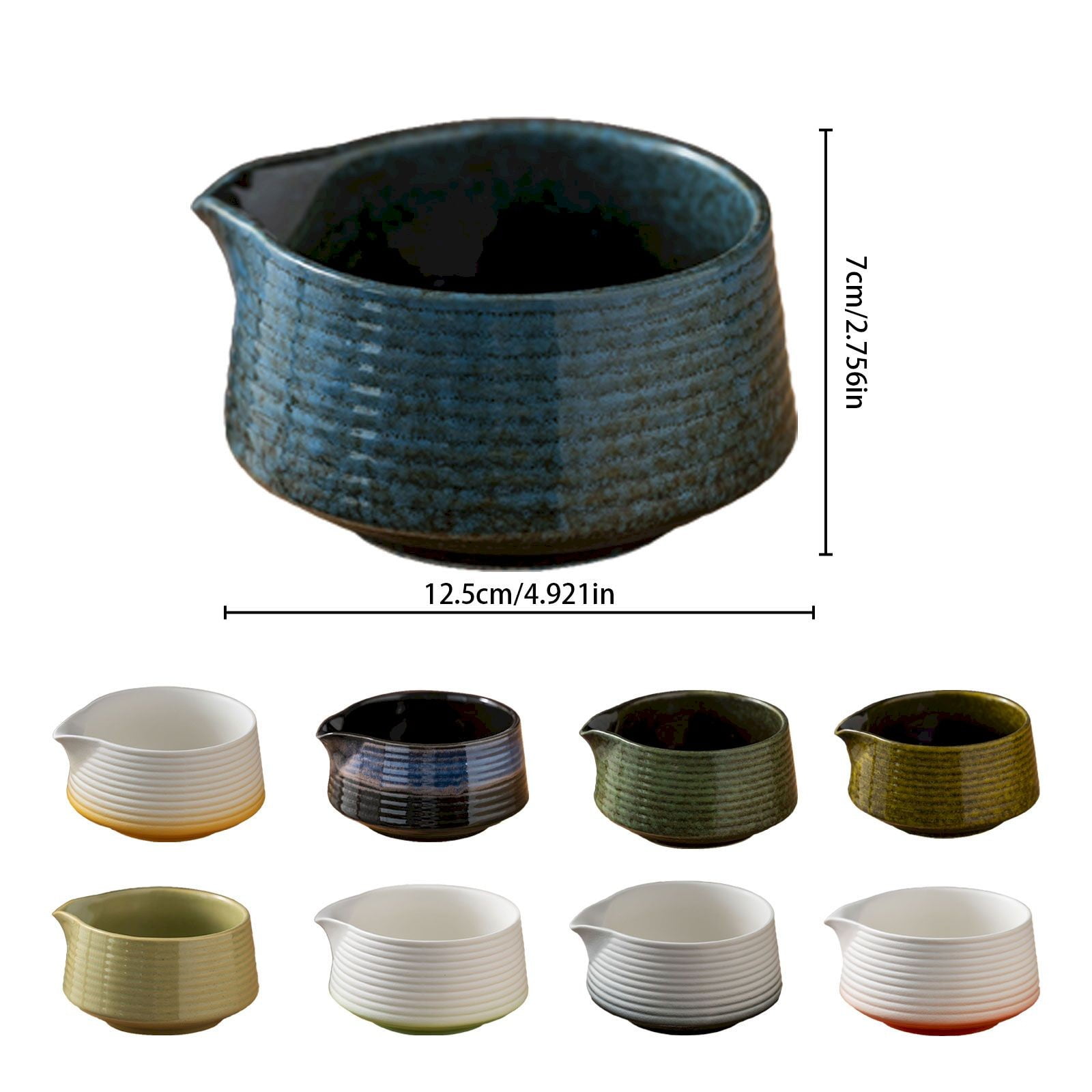 Chromalune Ceramic Matcha Bowl Matcha Bowl With Spout Handmade 505m ...