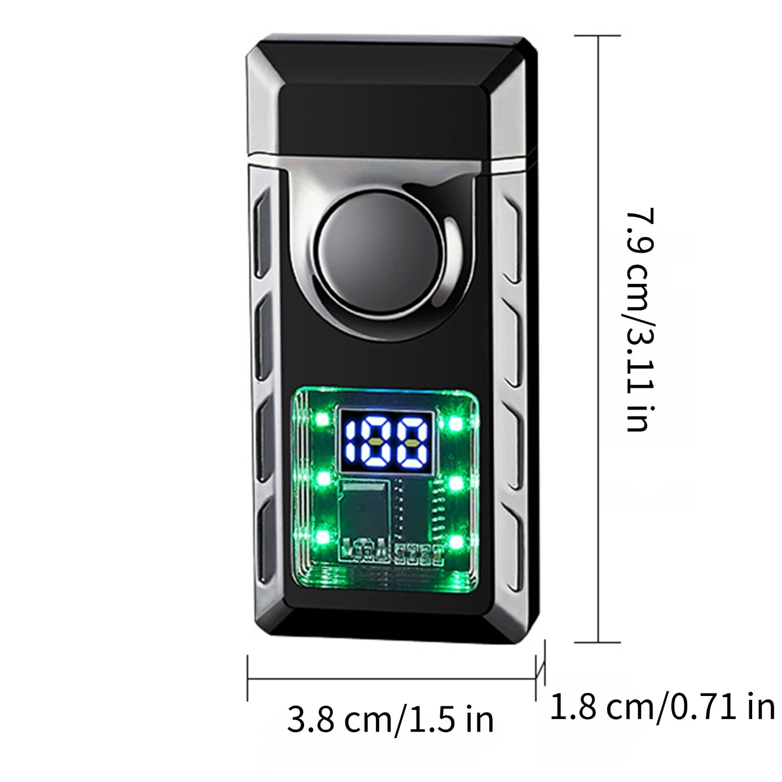 Chromalune Display Flame Torch Transparent Core With LED Display ...