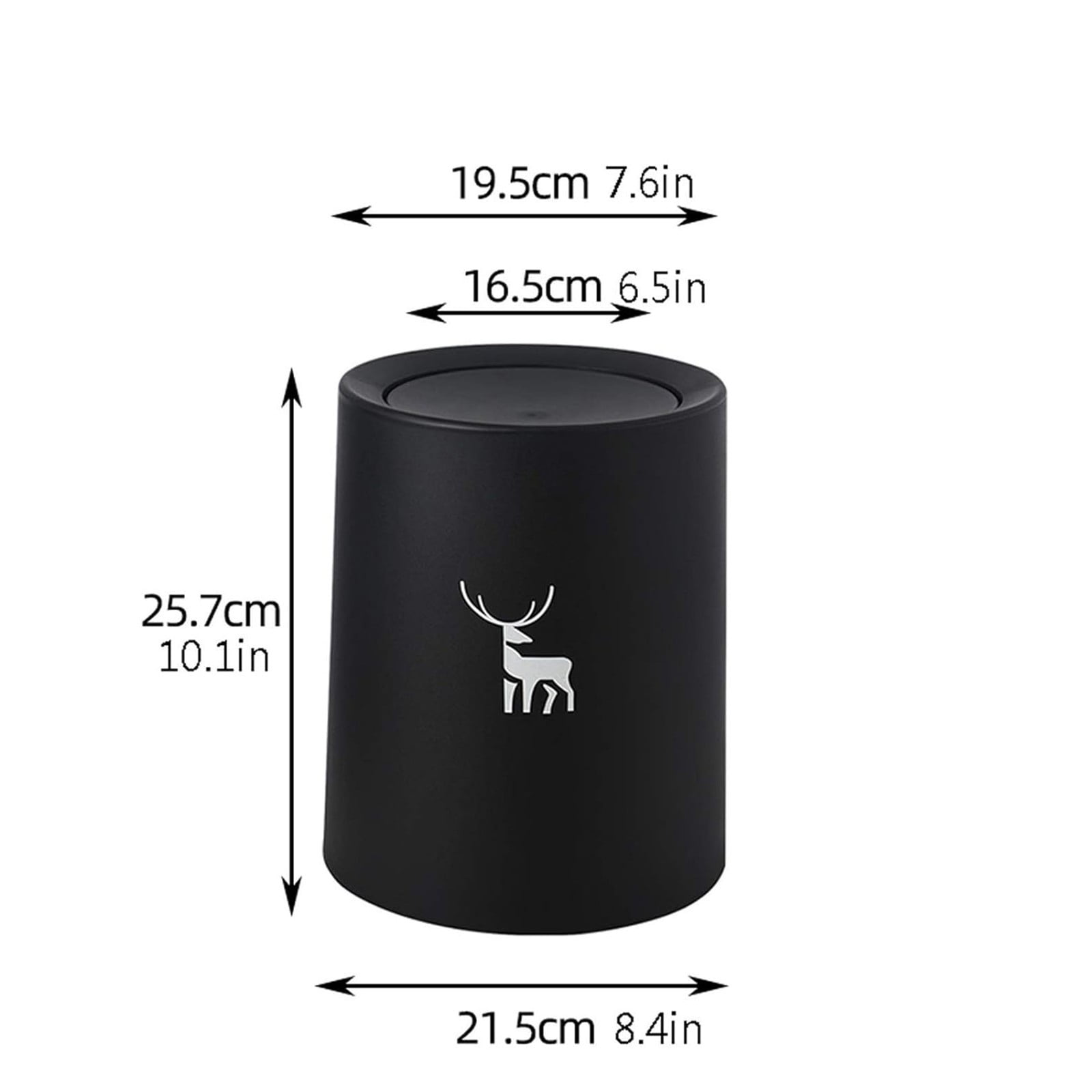 Chromalune Indoor Trash Cans Trash Can Household Round Plastic Trash ...
