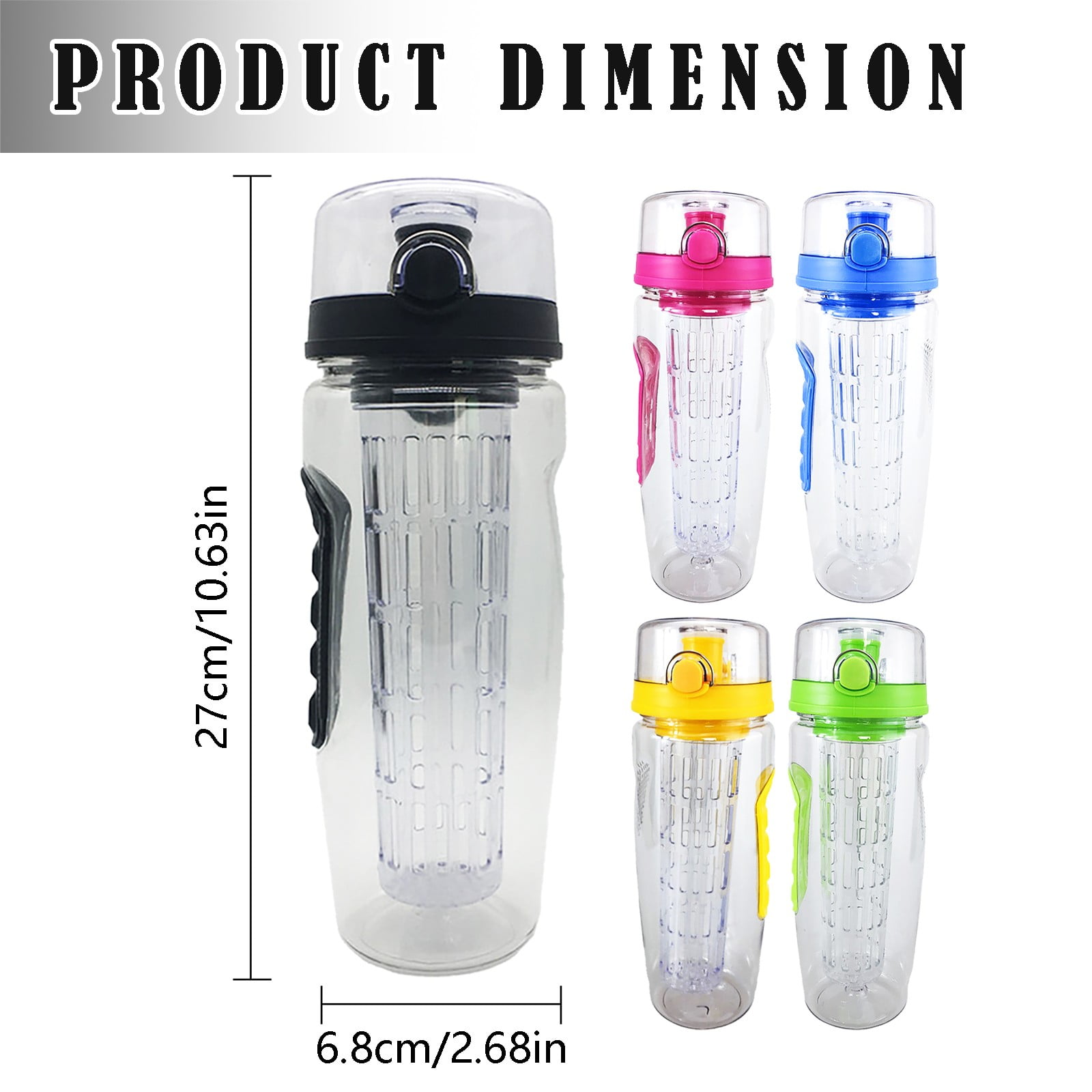 Chromalune Sunjoy Tech 960ML/32oz Fruit Infuser Sports Water Bottle ...