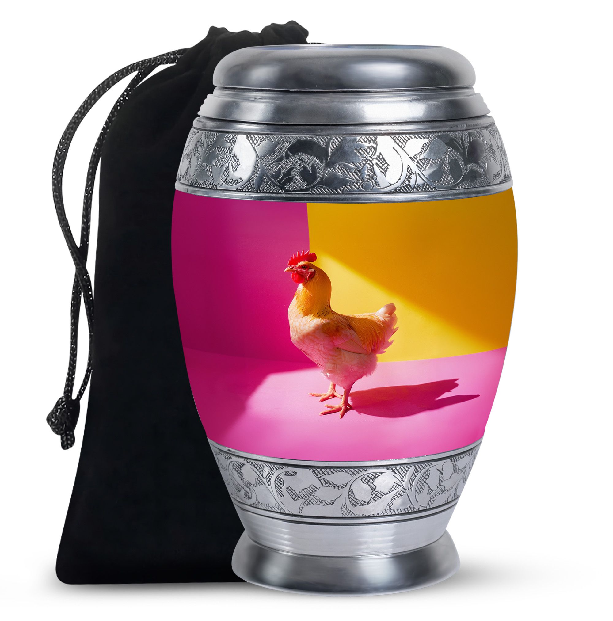 Chromatic Chicken Contrast Urn For Ashes For Women, Ash Holder, Urn For ...