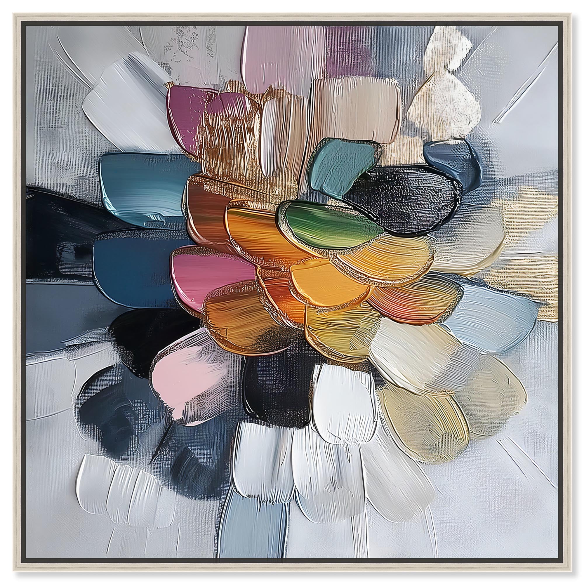 Chromatic Colorplay Canvas Modern Abstract Art by Art Remedy, Silver ...